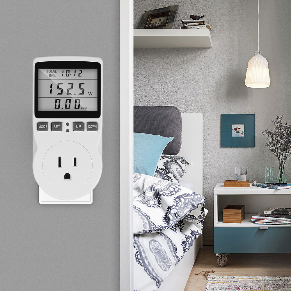 EU Digital Watt Power Meter Socket Wattage Energy Meter Voltage ...