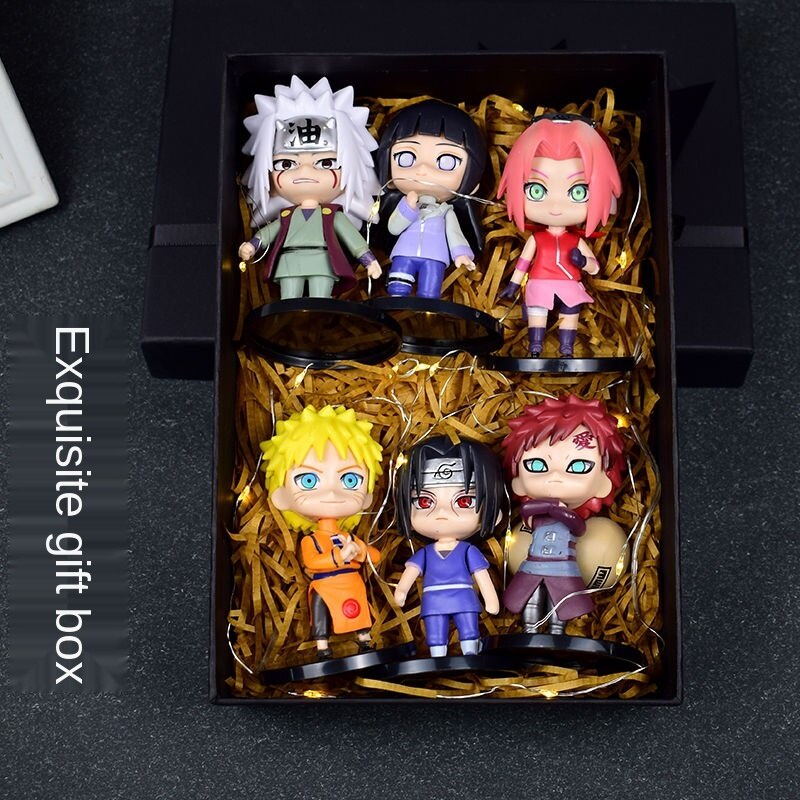 10CM 6PCSA set Naruto Anime Action Figure Detachable and movable Uchiha ...
