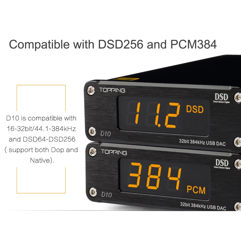 TOPPING D10 MINI USB DAC CSS XMOS XU208 ES9018K2M OPA2134 audio ...