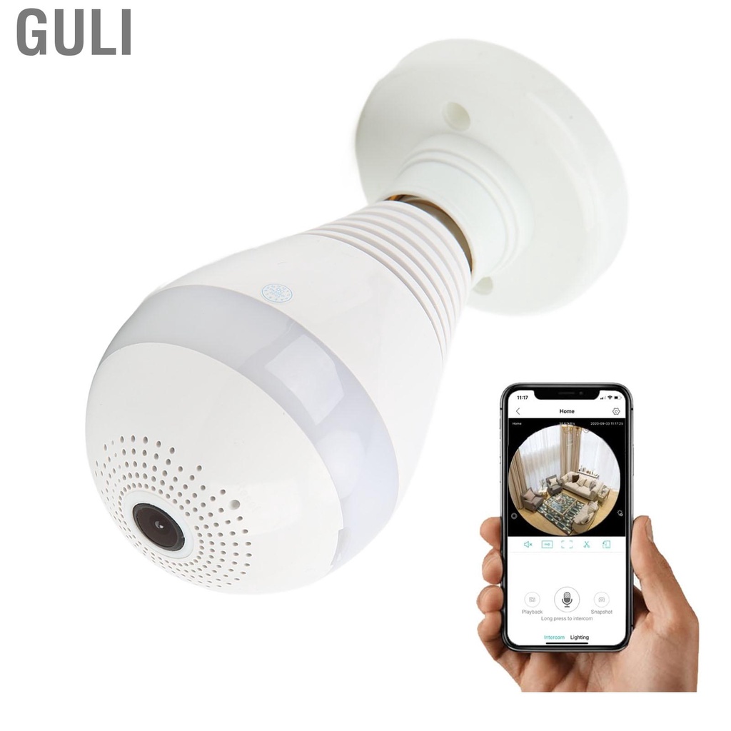 Guli Light Bulb Camera ABS 1080P Real Time Monitoring Alarm ...