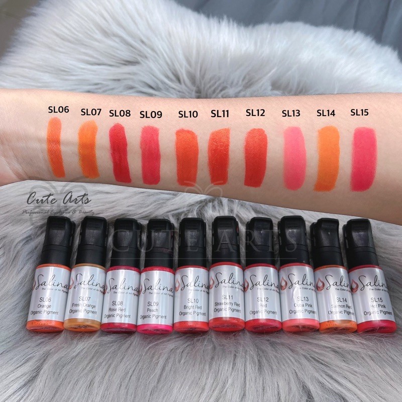 ส่งฟรี สีสักปากออแกนิค SL06 - SL15 SL17 สีสักปาก Salina สีติดดี ติดไว ...