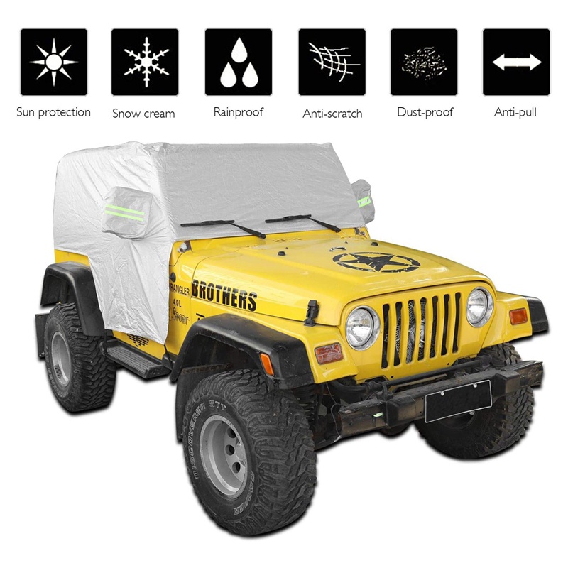 SunShield Cover For Jeep Wrangler TJ 1997-2006 Snow Rain Cover ...