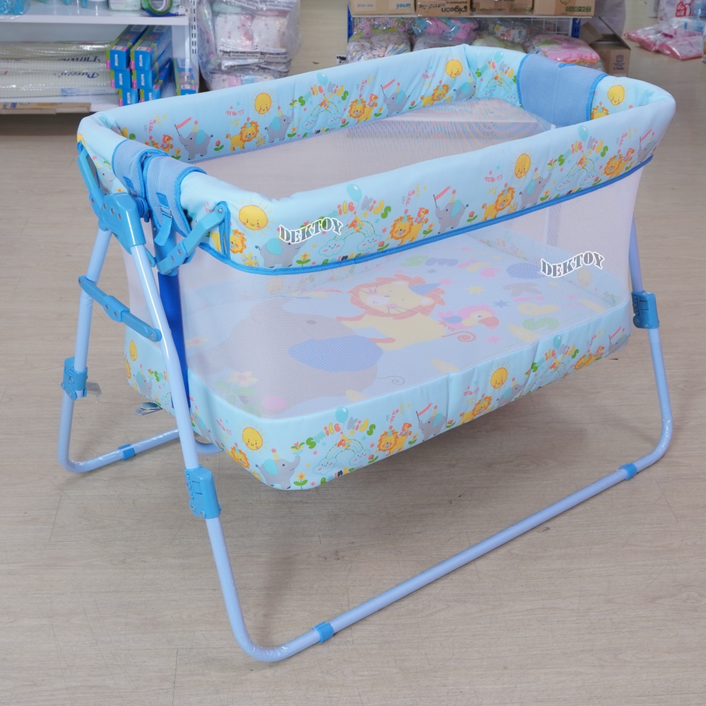 BABY CRADLE Cradleworld เปลเด็ก เปลไกวเด็กขนาดใหญ่ C015 สีฟ้า NXOD ...