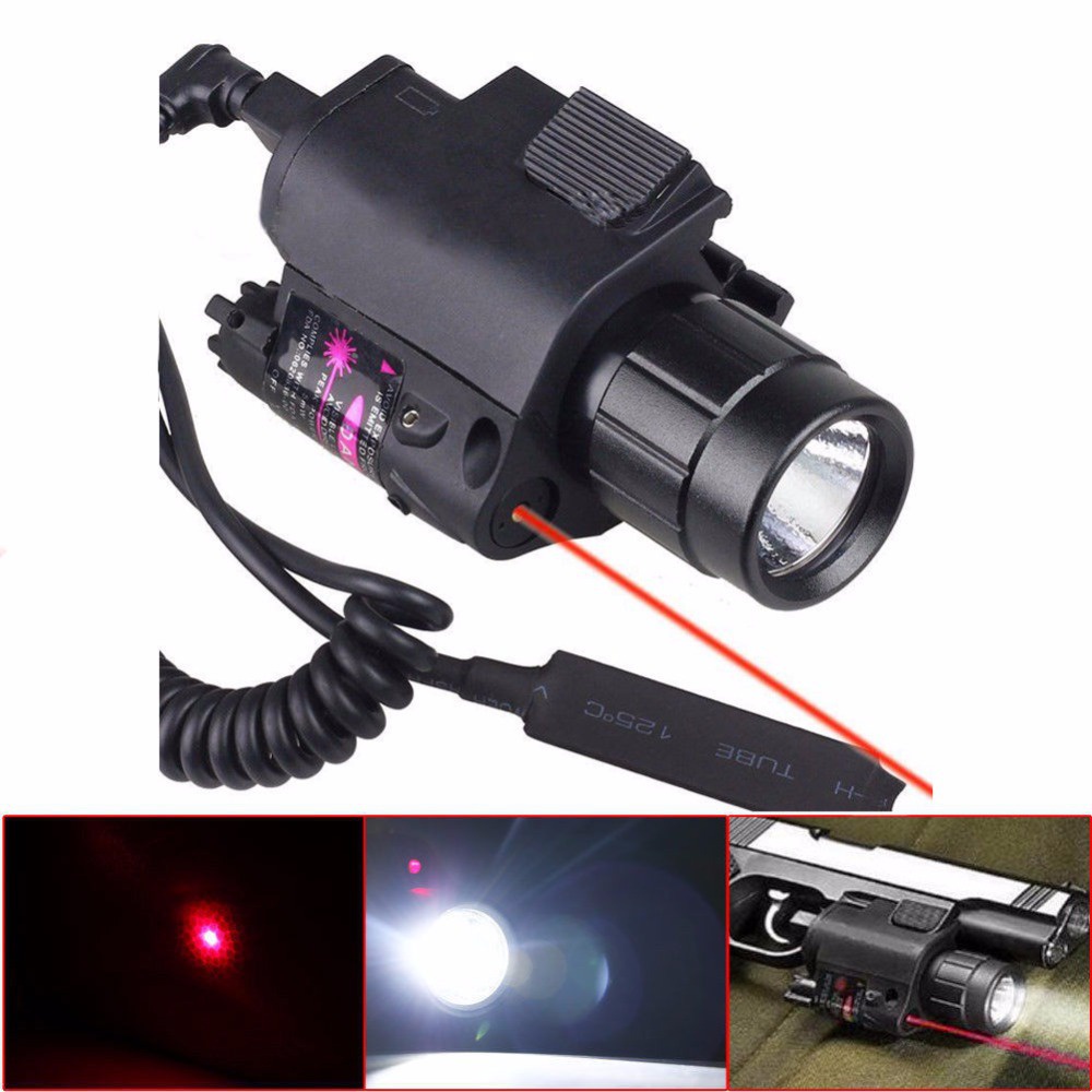 GreenRed Laser Sight LED Flashlight with 20mm Picatinny Rail Mount for ...