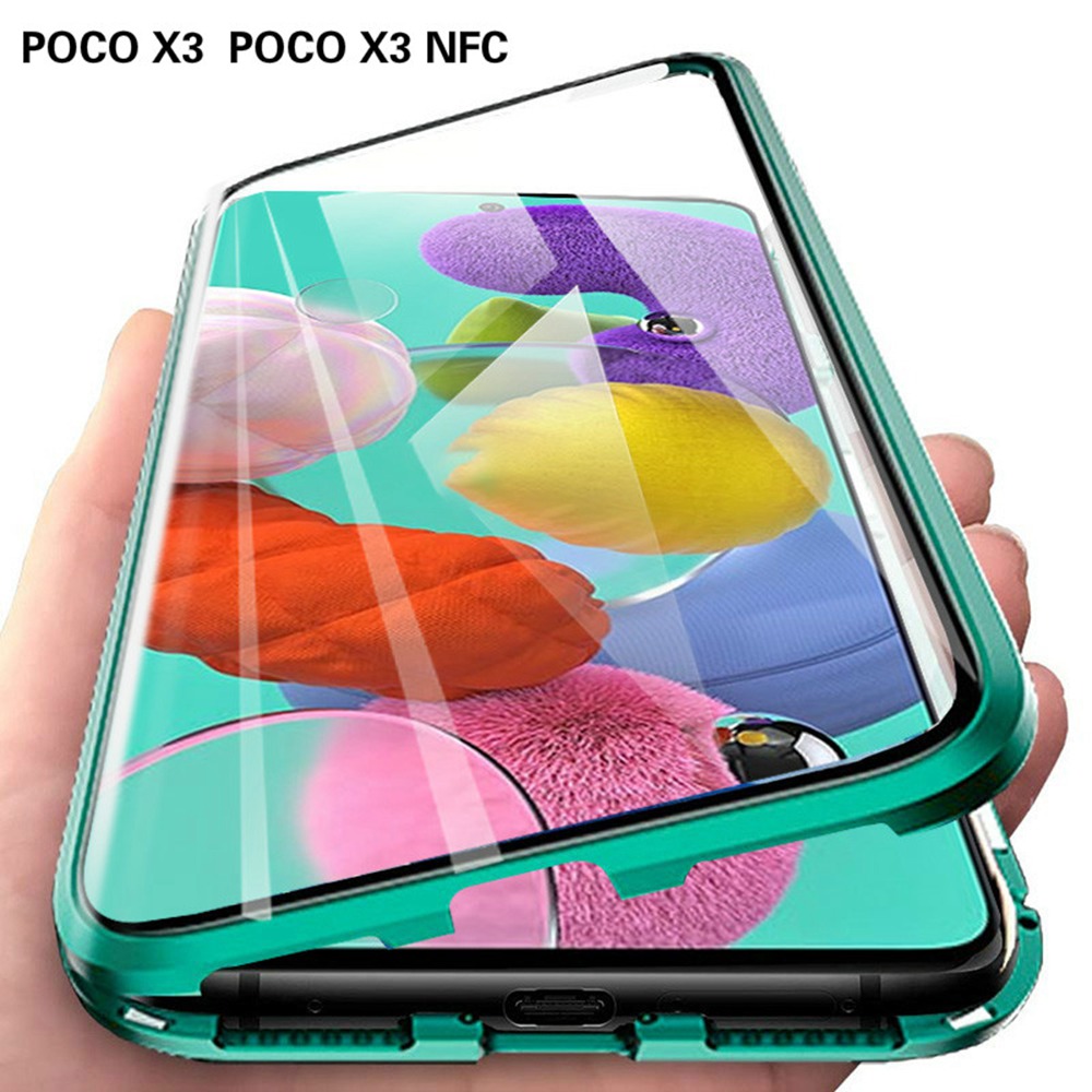 Xiaomi Poco X3 NFC / PocoX3 Cover Double Sided Tempered Glass Magnetic ...
