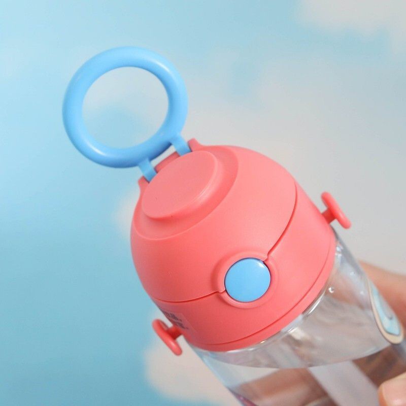 Lock Lock Straw Cup Plastic Children's Donut Cup Portable Cup Cute ...