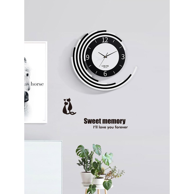 นาฬิกาแขวนผนังสไตล์นอร์ดิกสําหรับตกแต่งห้องนั่งเล่น - q333s.th - ThaiPick