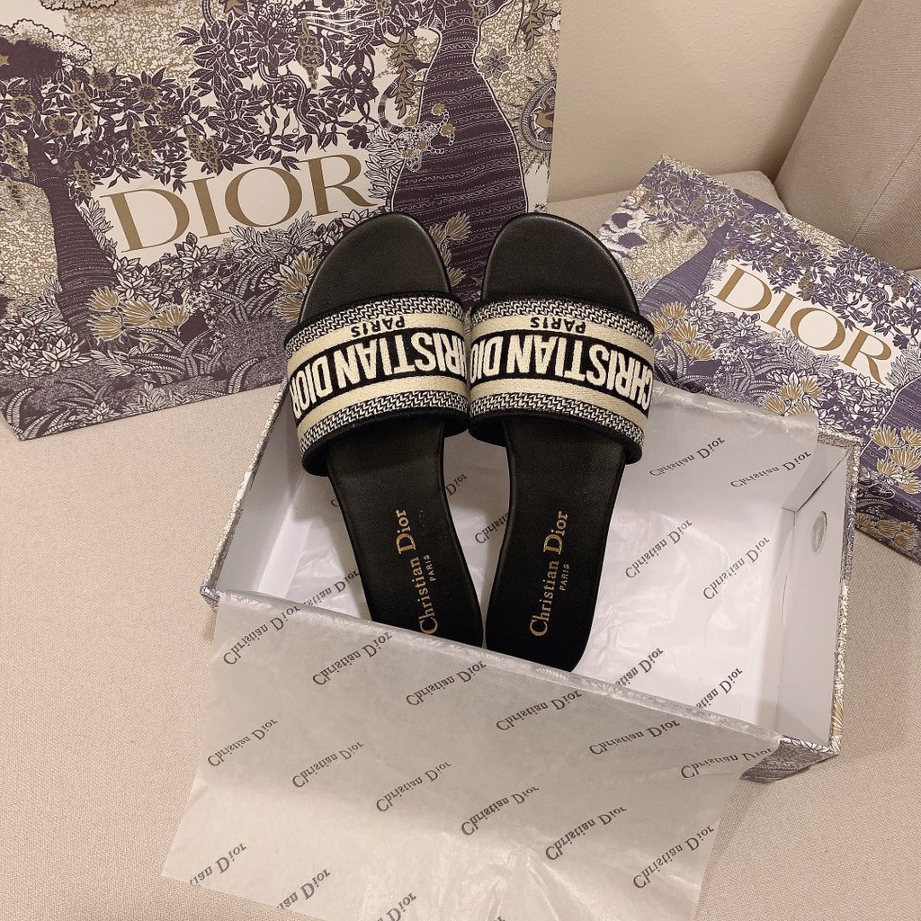 DIOR summer holiday series embroidery sandal casual flip slipper part1 ...