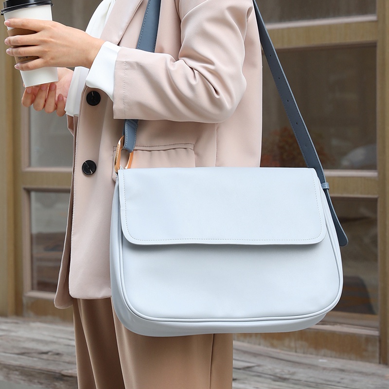 Leather Shoulder Bag Waterproof 13/14" Laptop Shoulder Handbag Commute ...