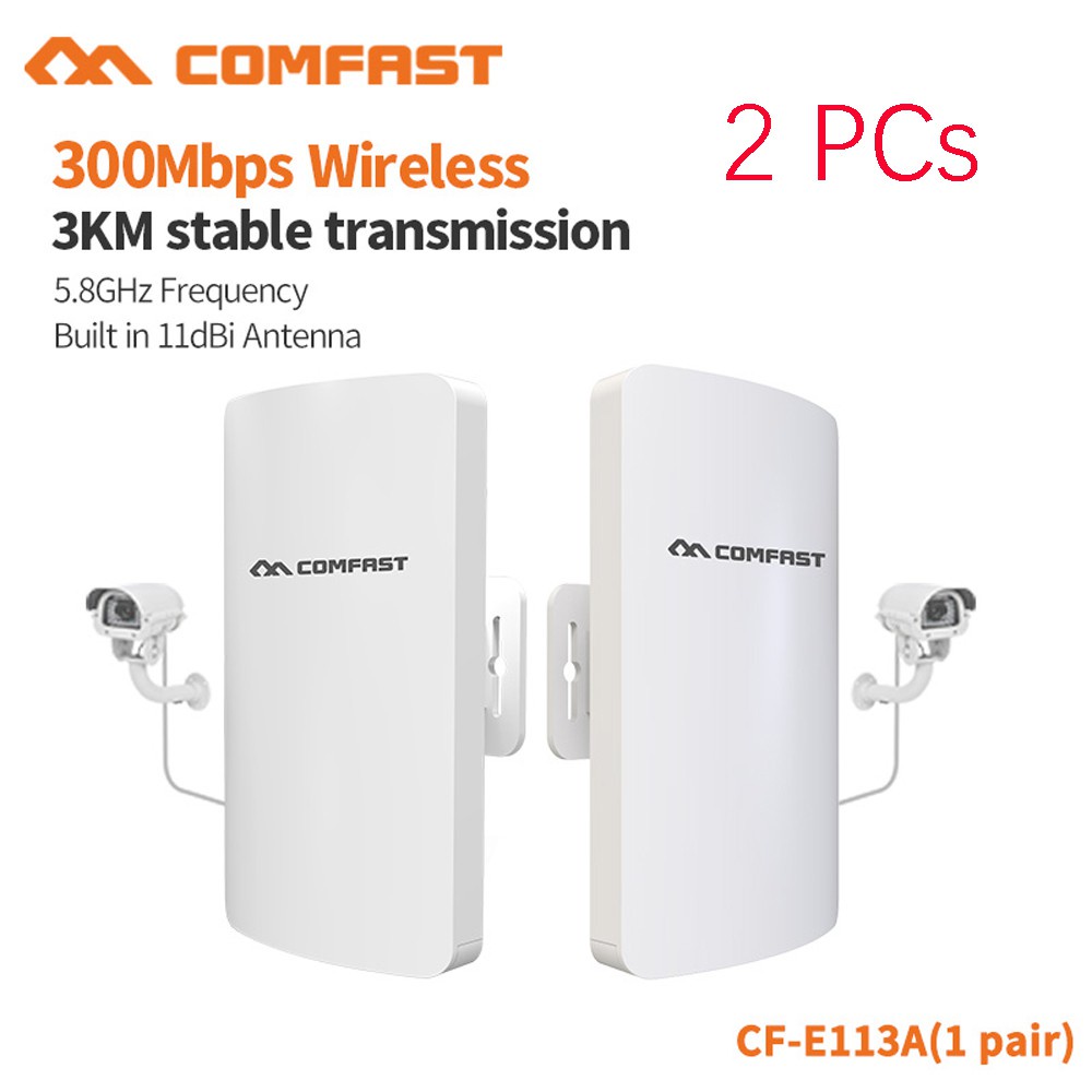 Comfast CF-E113A เราเตอร์สะพาน WiFi CPE ไร้สาย 300Mbps 3KM 5.8Ghz 11dBi CF-E113A 2 ชิ้น - twsu ...