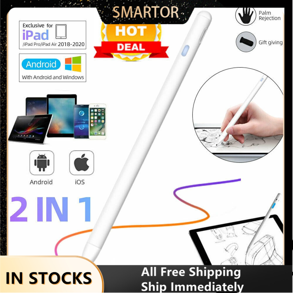 Palm Rejection Smart Stylus Pen Touch Screen Pencil for iPad Android ...