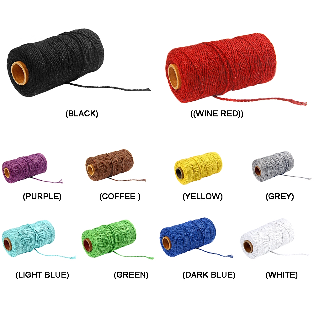 Cotton Rope Colorful Twisted String DIY Craft Cord Tapestry Rope Home ...