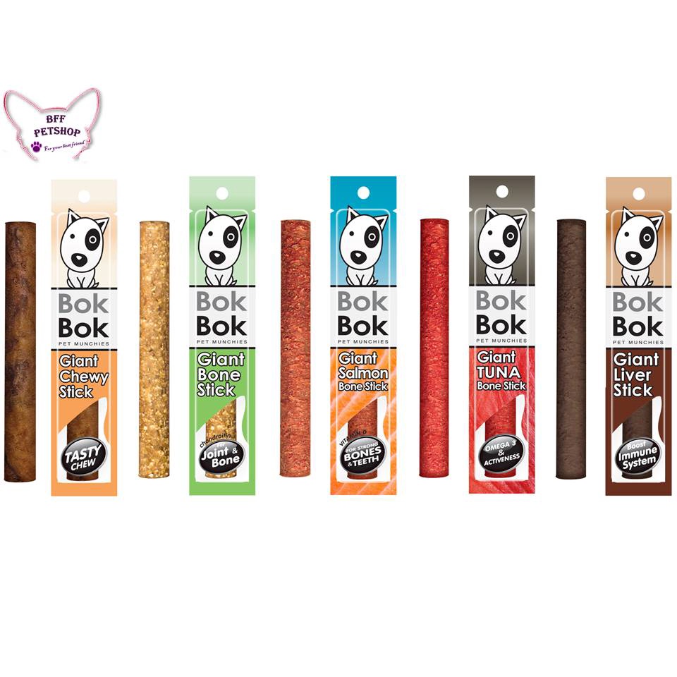 ขนมสุนัข BokBok Giant Bone Stick สติ๊กแท่งสำหรับสุนัขทำจากเนื้อปลาผสม ...