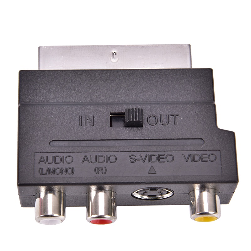 RGB Scart to 3 21 pin RCA S Video Adapter Composite RCA SVHS S Video AV ...