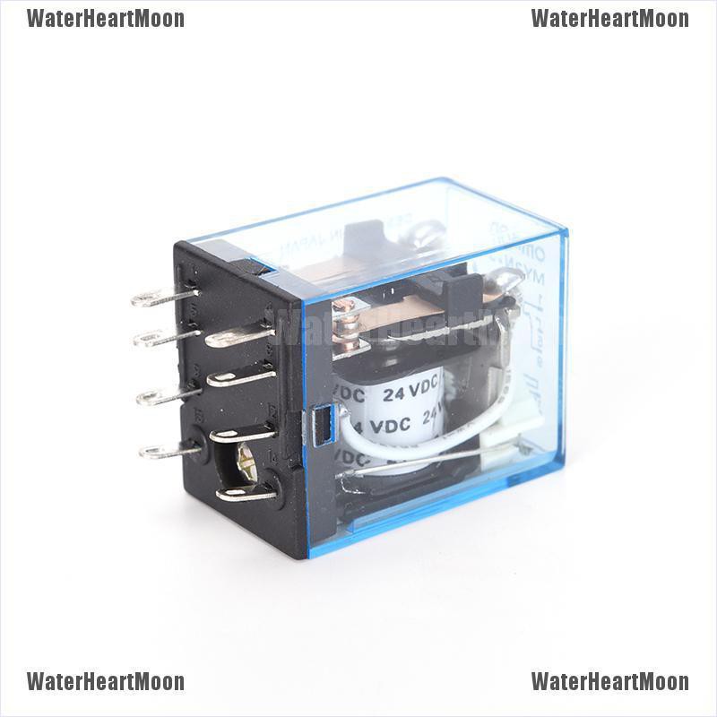 WaterHeartMoon 24VDC 5A Coil Power Relay MY2NJ HH52P-L 8 Pins 2P2T DPDT With Socket BaseHot ...
