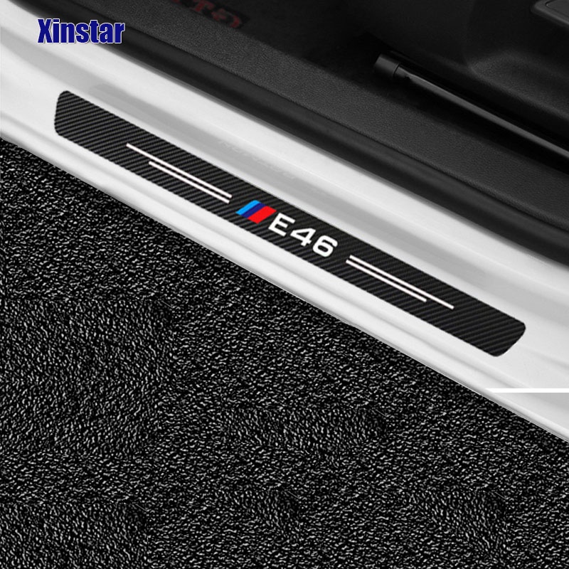 4pcs Carbon Fiber Car Door Sill Sticker For Bmw E30 E34 E36 E39 E46 E60 ...