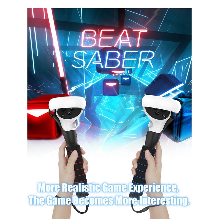 vr แว่นตา：Long Stick Dual Handle Extension Gris For Oculus Quest 2 VR ...