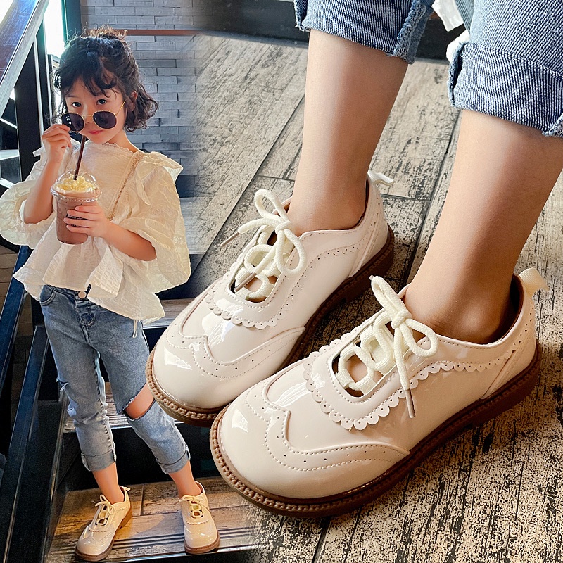 Barbu Mother Baby รองเท้าหนัง แบบผูกเชือก ขนาดเล็ก แฟชั่นฤดูใบไม้ผลิ ...