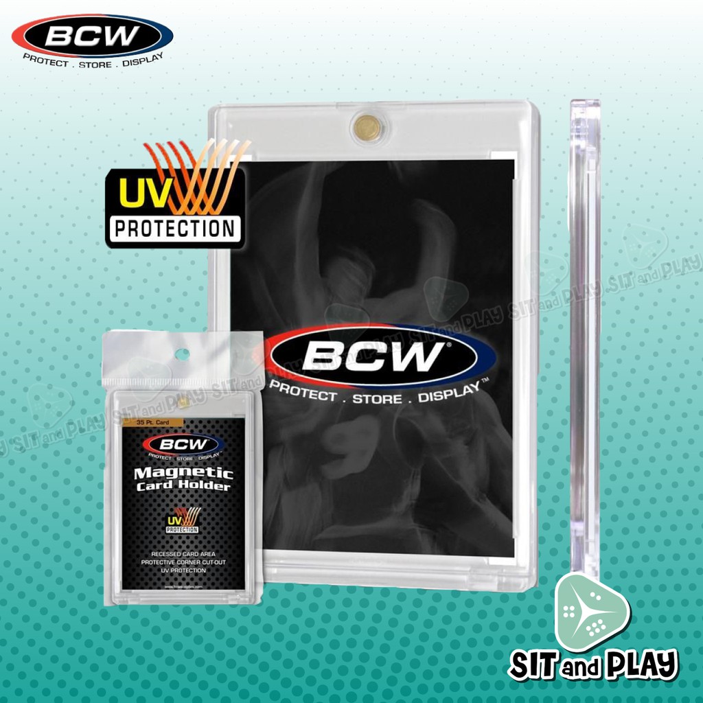 Magnetic Card Holder 35pt ยี่ห้อ BCW กรอบหนายึดติดด้วยแม่เหล็ก สำหรับปกป้องการ์ด เช่น โปเกมอน ...