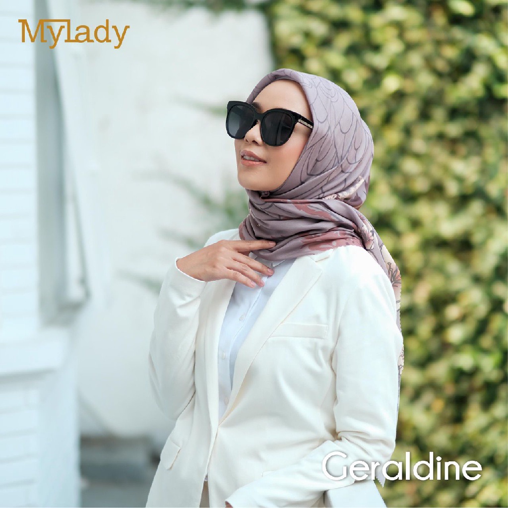 My LADY ORI SIGNATURE GERALDINE ฮิญาบคลุมผม ฮิญาบ Quadrilateral ลวดลาย ...