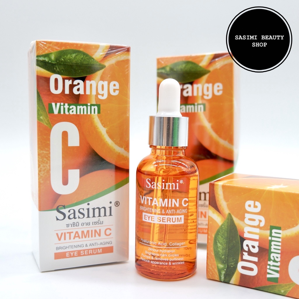 SASIMI Eye Serum Vitamin C เซรั่มวิตามินซี บำรุงรอบดวงตา 30ml | Shopee ...