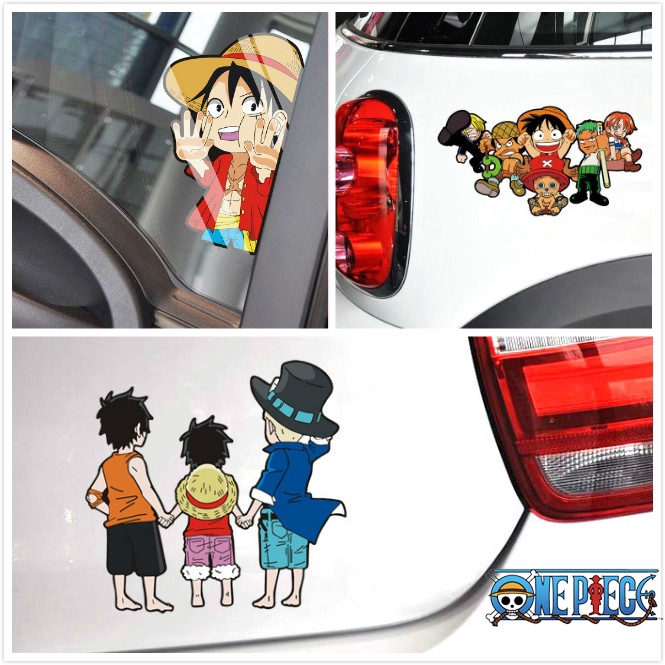 One Piece Luffy Zoro Car Sticker Decals Waterproof Funny Window Door ...