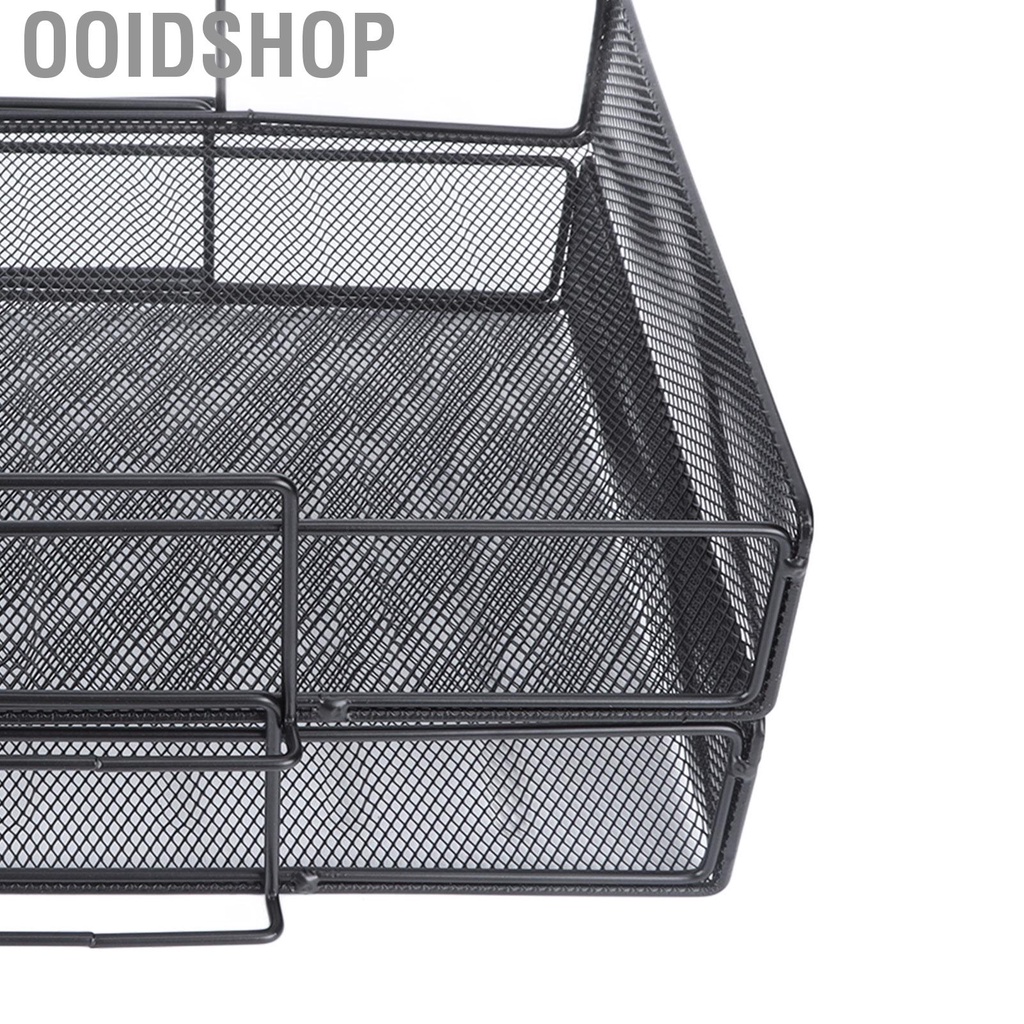 Ooidshop 2-Tier Mesh Desktop File Document Letter Tray Holder Rack ...