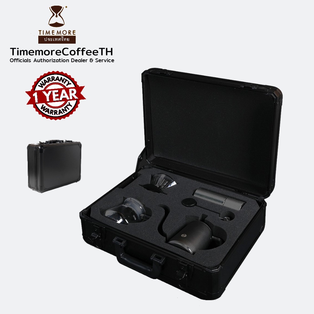 Timemore ชุดดริปกาแฟเซตกระเป๋าเดินทางขนาดเล็ก C2 รับประกันศูนย์ 1 ปี ...