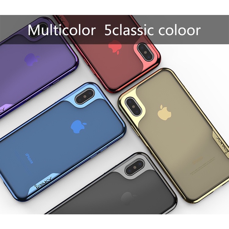 iPaky Luxury Electroplated Clear Silicone TPU Case for Apple iPhone X ...