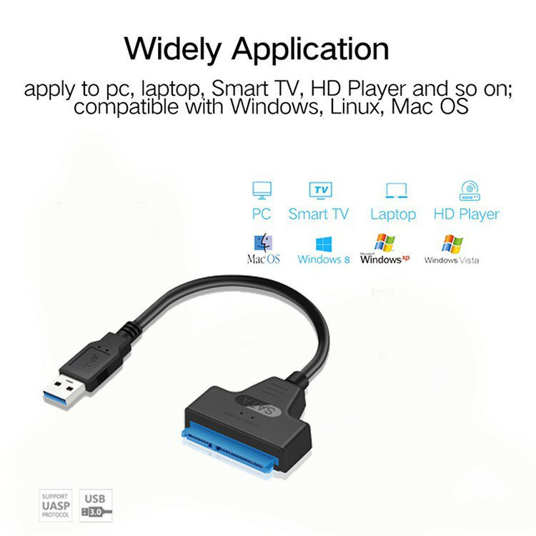 20212.5 inch hard drive easy drive cable USB3.0 to SATA adapter cable 7 ...