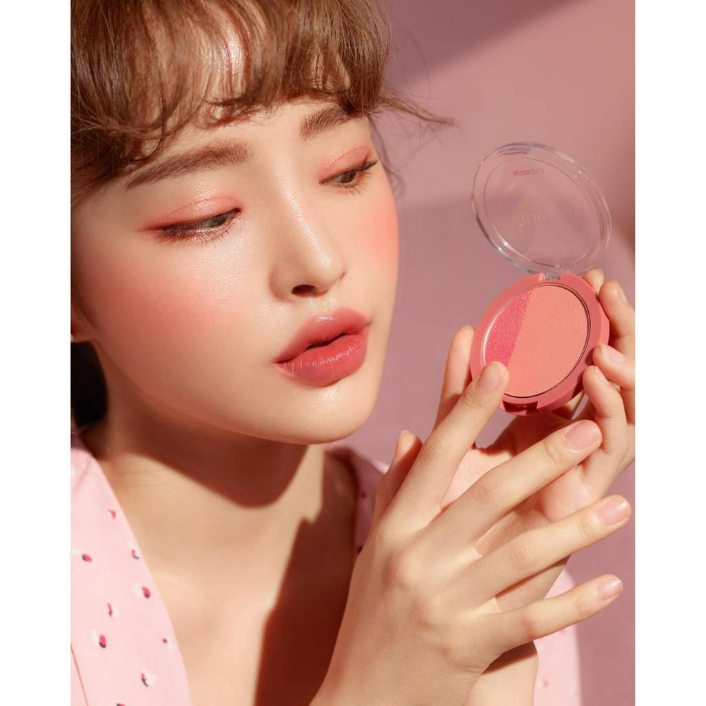 Merrezca Kiss My Cheek Blush ปัดแก้ม Two-Tone ทีมีทั้งแมต และชิมเมอร์ใน ...