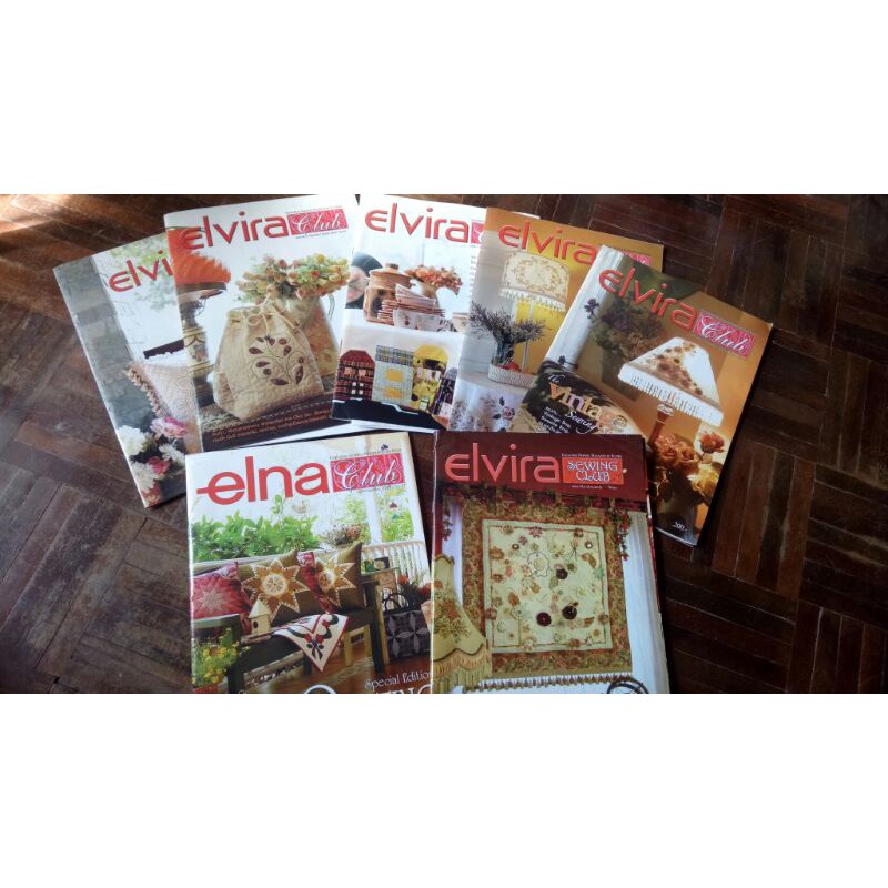 (แรร์)วารสาร นิตยสาร หนังสือ elvira เอลวิร่า elna เอลน่า เก่า หายาก งานควิลท์ quilt patchwork แพ ...