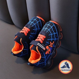 (ch1030k)Spi-รองเท้าเด็กสไปเดอร์แมน มีไฟLed รองเท้าผ้าใบเด็กผู้ชาย ...