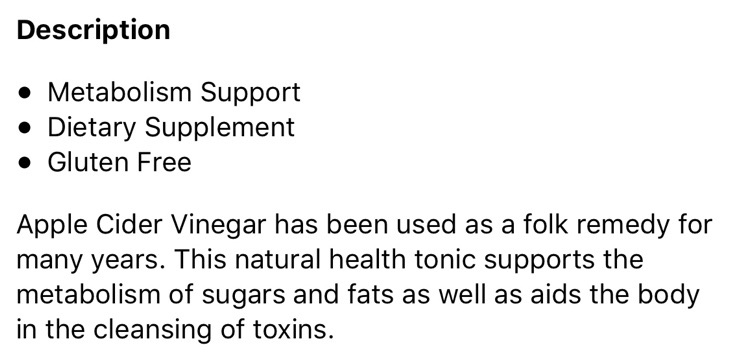 Century Apple Cider Vinegar 300 mg 250 Tablets - bh.usa - ThaiPick