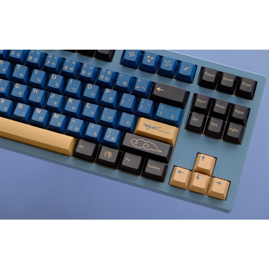GMK RedBlue Samurai keycaps 129 คีย์ keycaps Cherry Profile DYE-SUB ...
