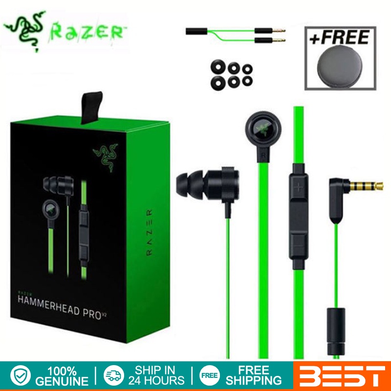 มีสินค้าแท้จริง Razer Hammerhead Pro V2 Earphone 3.5mm Wired In Ear ...