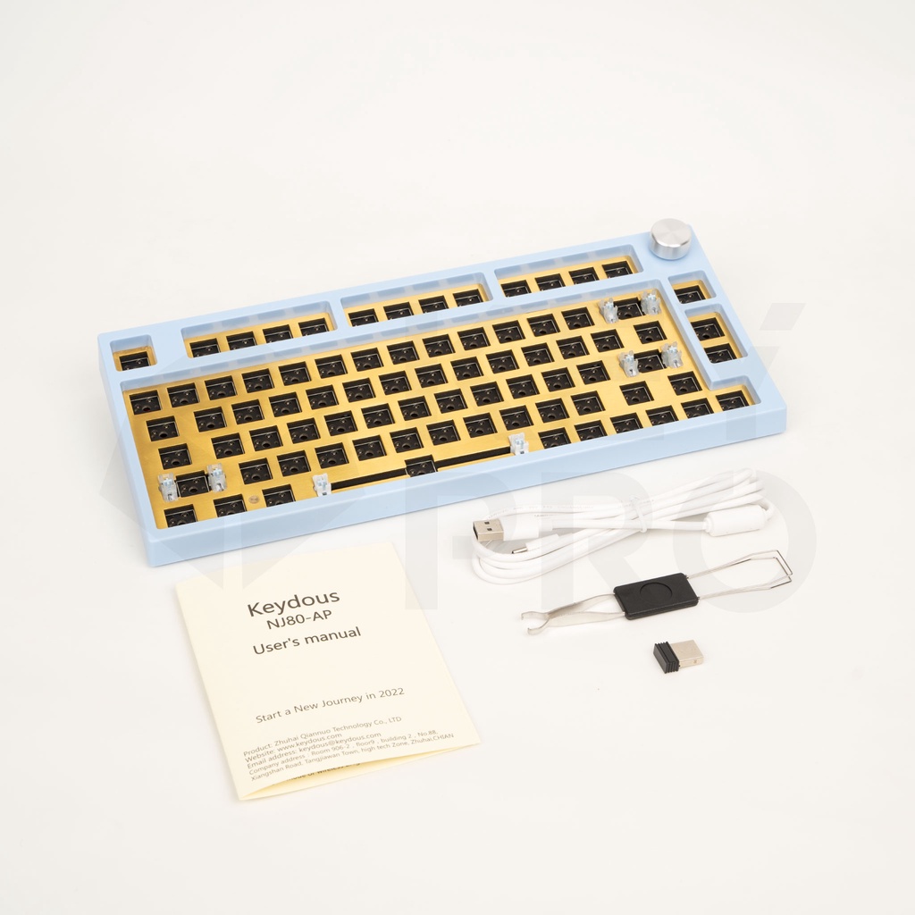 คีย์บอร์ด Keydous รุ่น NJ80 Barebone 3 Modes RGB Hotswap 2.4gHz ...
