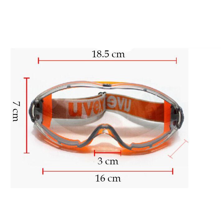 uvex 9302 ครอบตากรอบส้มเทา เลนส์ใส HCAF (9302 ULTRASONIC ORCLEAR ...