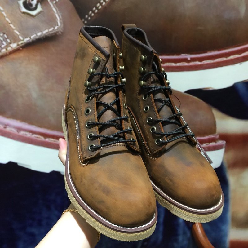 American RED WING RED WING 9013 รองเท้าบูทหนัง สีกาแฟ สไตล์คลาสสิก ...