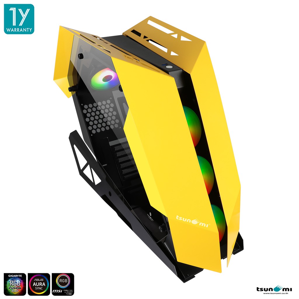(ลด ล้าง สต๊อก) เคสคอมพิวเตอร์ Tsunami BumbleBee ARGB ATX Tempered ...