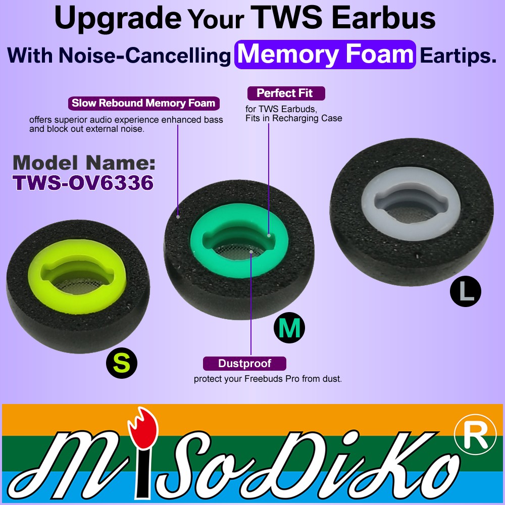 misodiko Upgraded Oval Memory Foam Eartips Replacement for Samsung ...