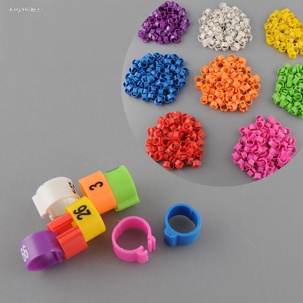 100Pcs Poultry Leg Bands Bird Pigeon Parrot Duck Hen Rings Clip 1-100 ...