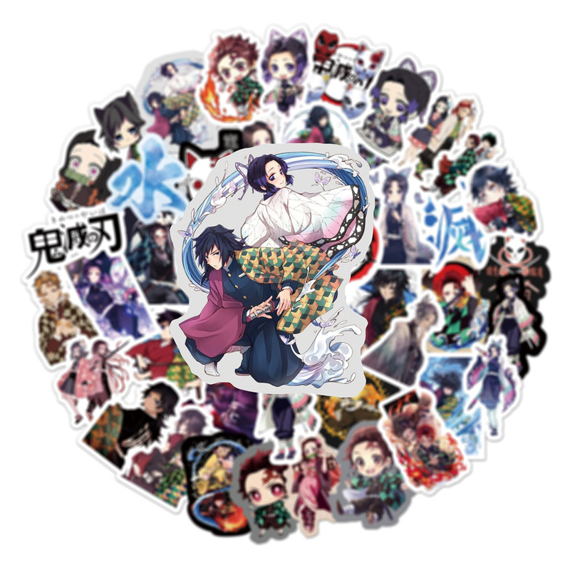 50pcs Anime Demon Slayer Kimetsu No Yaiba Stickers Waterproof Mixed ...
