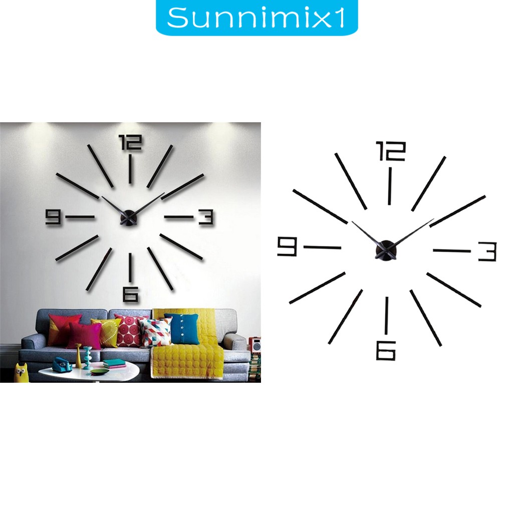 [SUNNIMIX1] Numbers Clock Wall Sticker with Mechanism Home Office ...