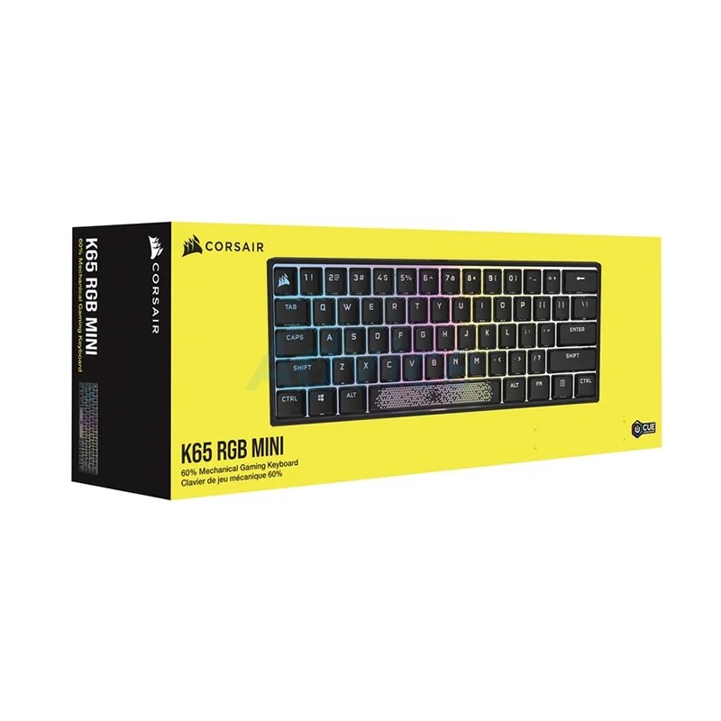 CORSAIR KEYBOARD K65 RGB MINI BLACK MX RED US - 27ey0i0nws - ThaiPick