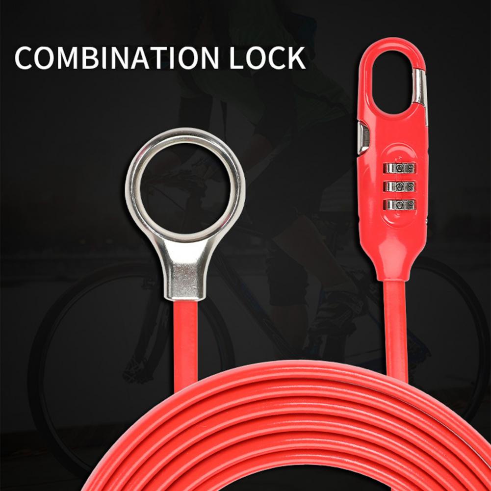 Bike Cable Lock Anti-Scratch Excellent Ductility Extra Long Bicycle ...