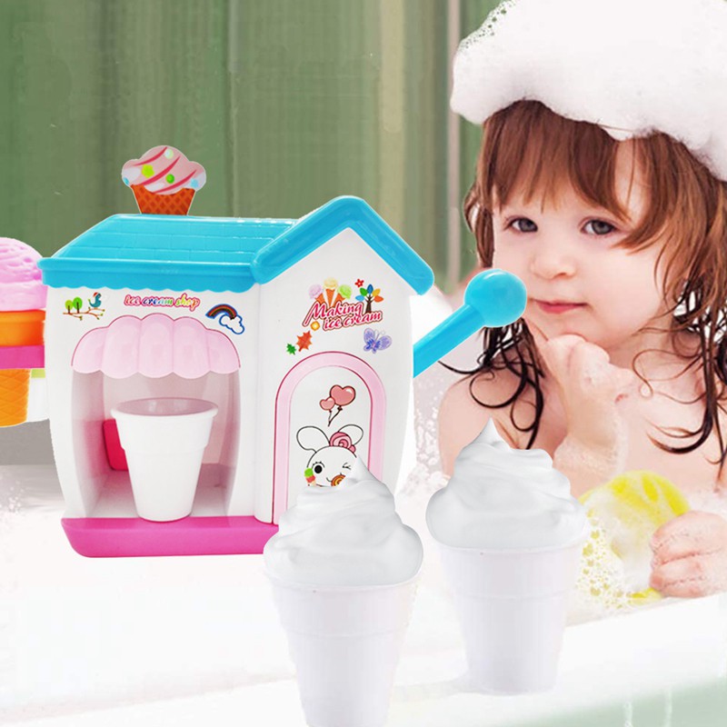 Kids Bathroom Foaming Ice Cream Bubble Machine Bathtub Toy Children ...