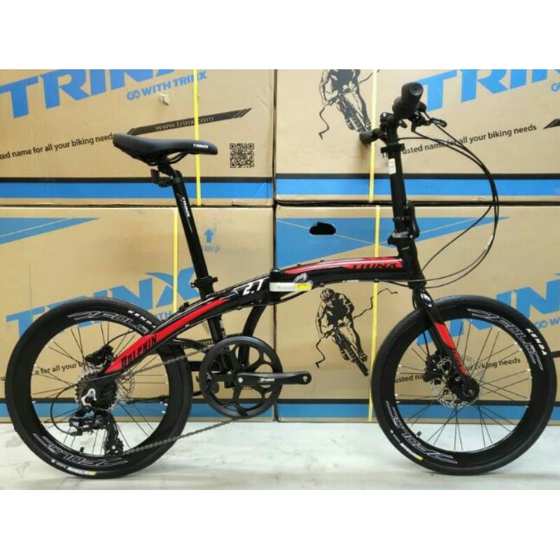 TRINX DOLPHIN 2.1(ส่งฟรีผ่อน0) จักรยานพับได้ล้อ 20 เกียร์ SHIMANO 7SP ...