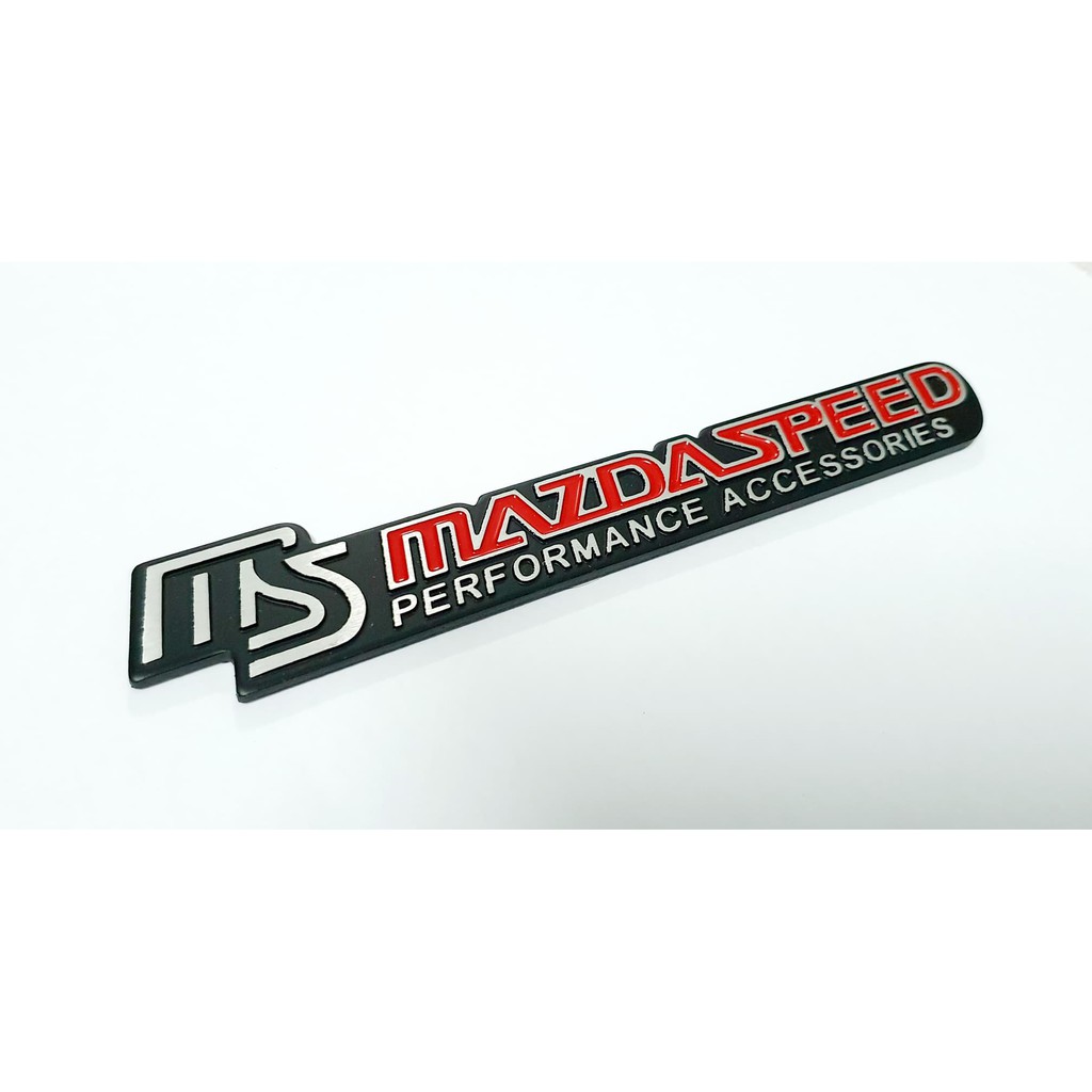 MAZDASPEED LOGO ( โลโก้ Mazda Speed ) อลูมิเนียมแท้ สำหรับติด ท้ายรถ ...