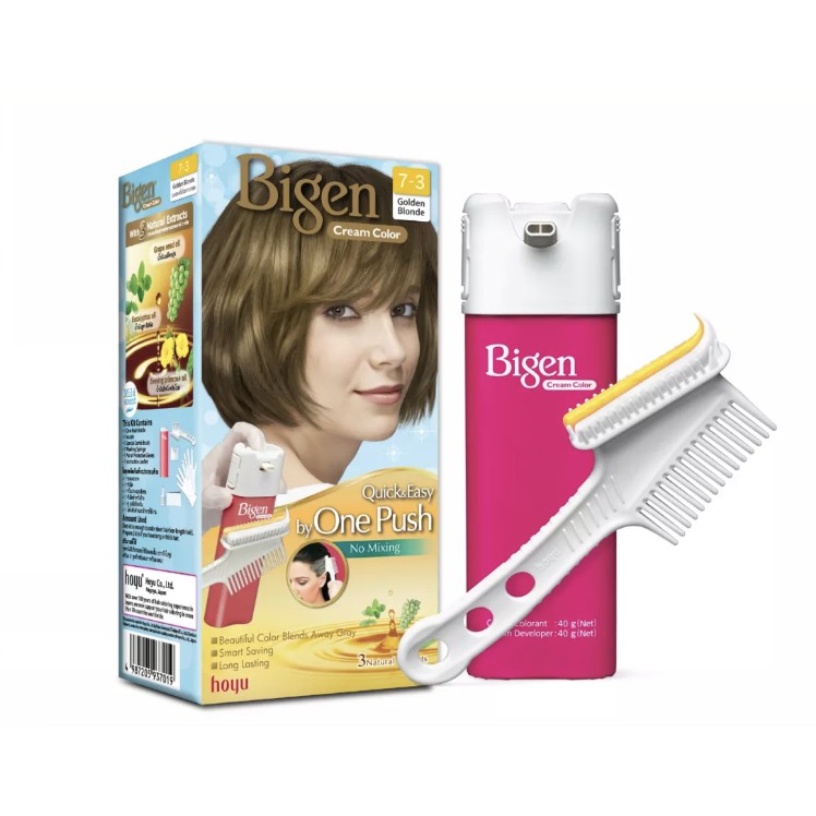 ครีมย้อมผม ครีมเปลี่ยนสีผม ครีมปิดผมขาว บีเง็น Bigen One Push Hair ...